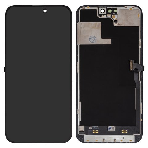 LCD compatible with iPhone 14 Pro Max, (black, with frame, change glass ...
