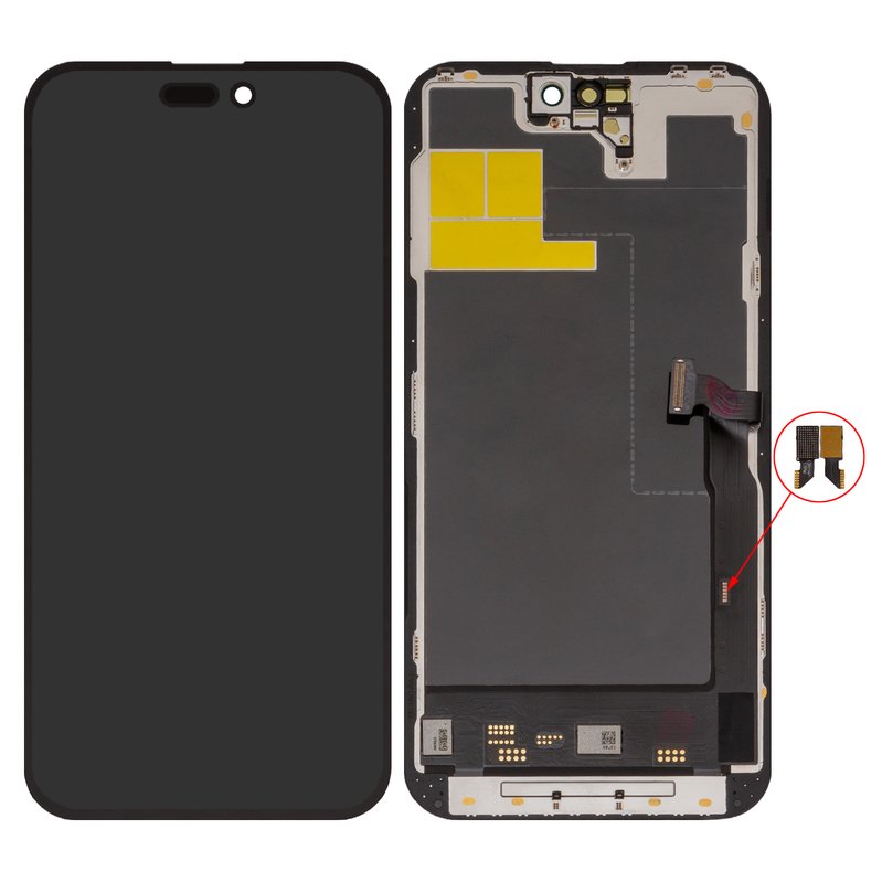 LCD compatible with Apple iPhone 14 Pro Max, (black, with frame, HC ...