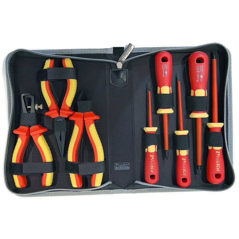 Insulated Screwdriver & Pliers Set Pro'sKit PK-2801 - ToolBoom